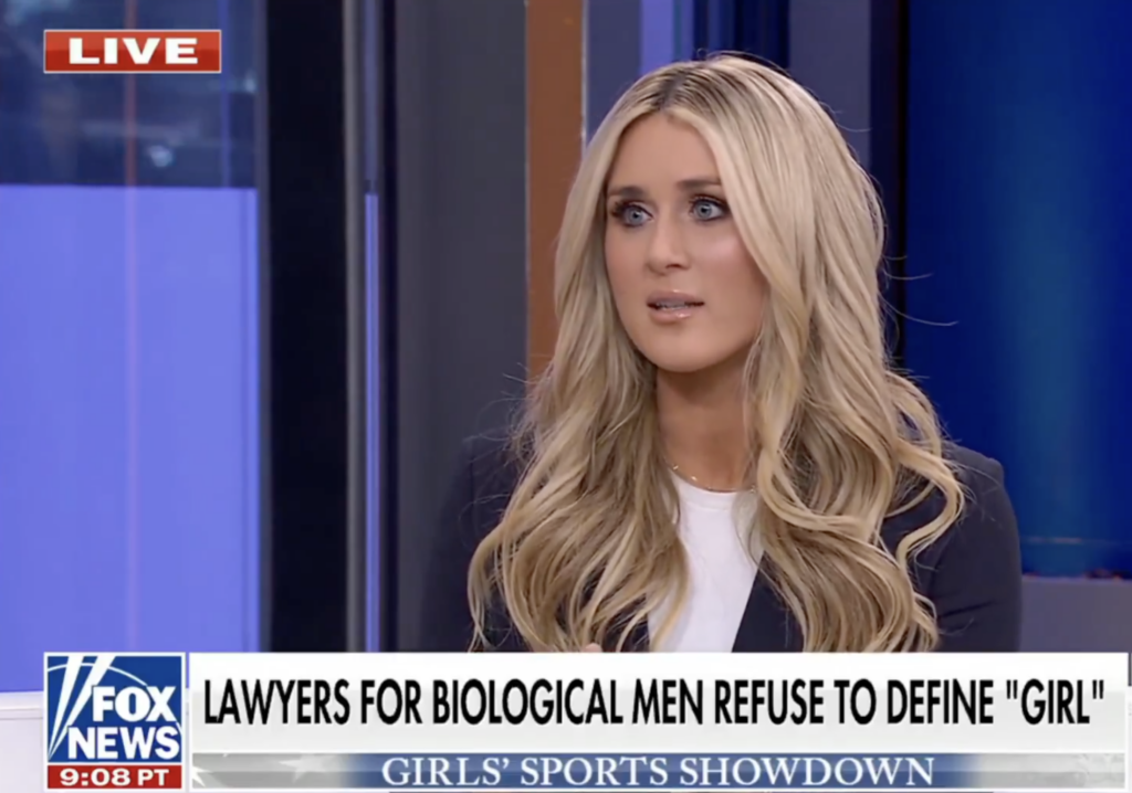 Riley Gaines Forced to Protect Infant Daughter With Bulletproof Blanket ...